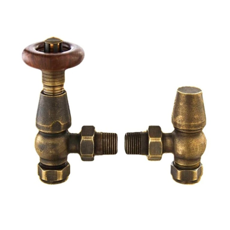 Modern Angled Thermostatic Valve - Yorkshire Radiators